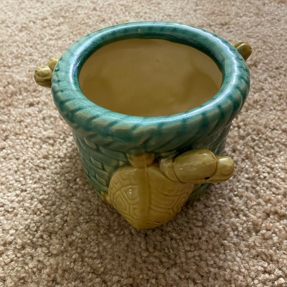 Other | Vintage Majolica Pottery Planter With 3 3d Turtles With Colors ...